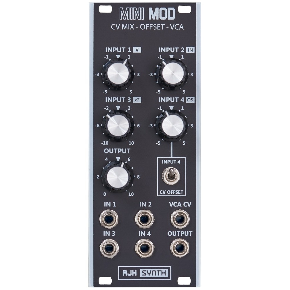 AJH Synth MiniMod CV Mixer Offset VCA Eurorack Module (Black ...