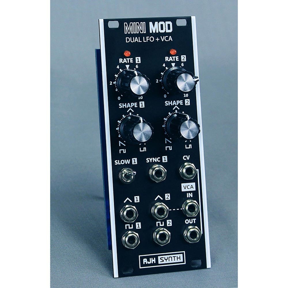 AJH Synth MiniMod Dual LFO + VCA Eurorack Module - Elevator Sound AJH Synth MiniMod Dual LFO + VCA Eurorack Module - Elevator Sound