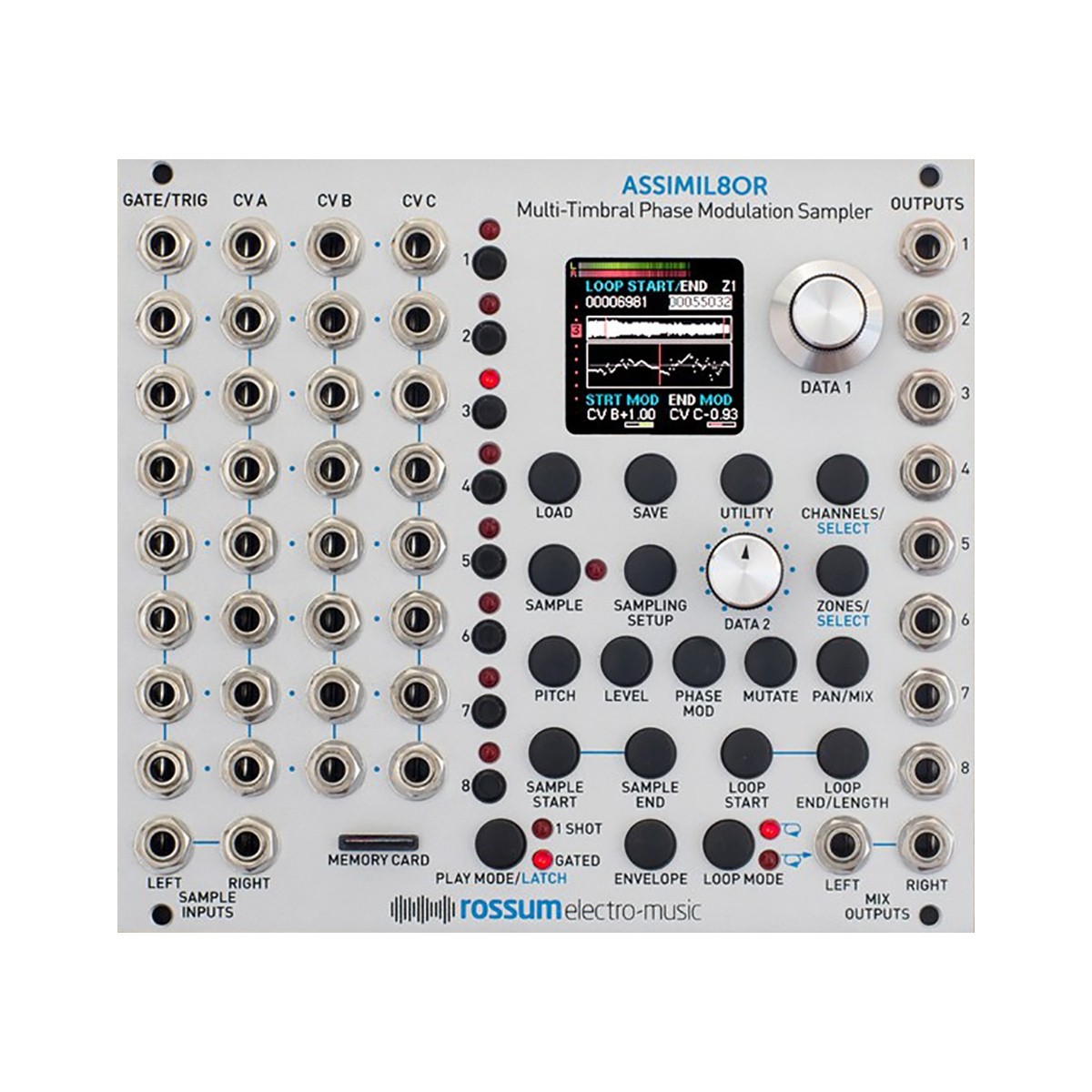 Rossum Electro-Music Assimil8or Eurorack Sampler Module (Silver ...