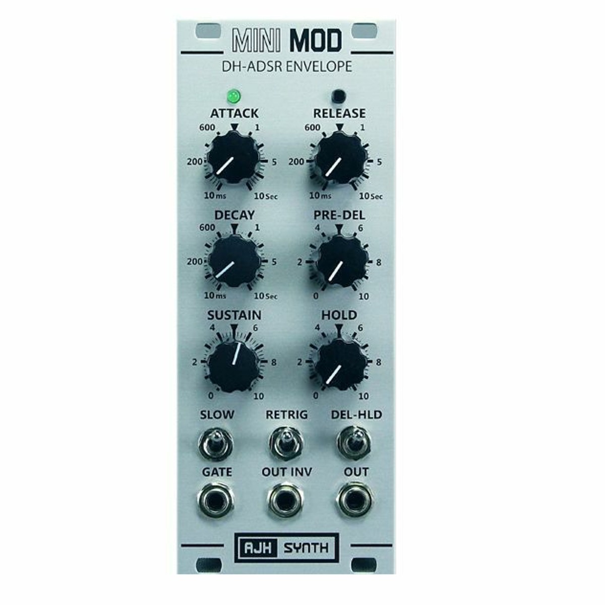 AJH Synth MiniMod DH-ADSR Envelope Generator Eurorack Module (Silver ... AJH Synth MiniMod DH-ADSR Envelope Generator Eurorack Module (Silver ...