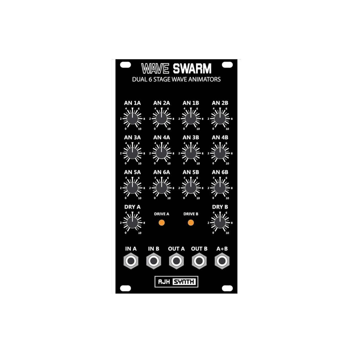 Ajh Synth Waveswarm Eurorack Waveform Animator Module Black