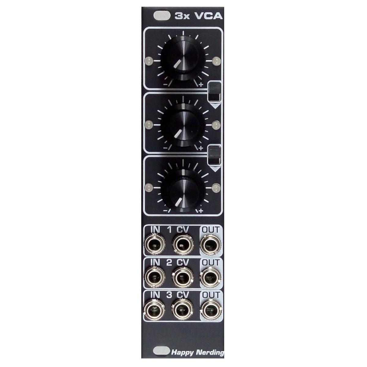 Happy Nerding 3xVCA Eurorack VCA Module (Black) - Elevator Sound