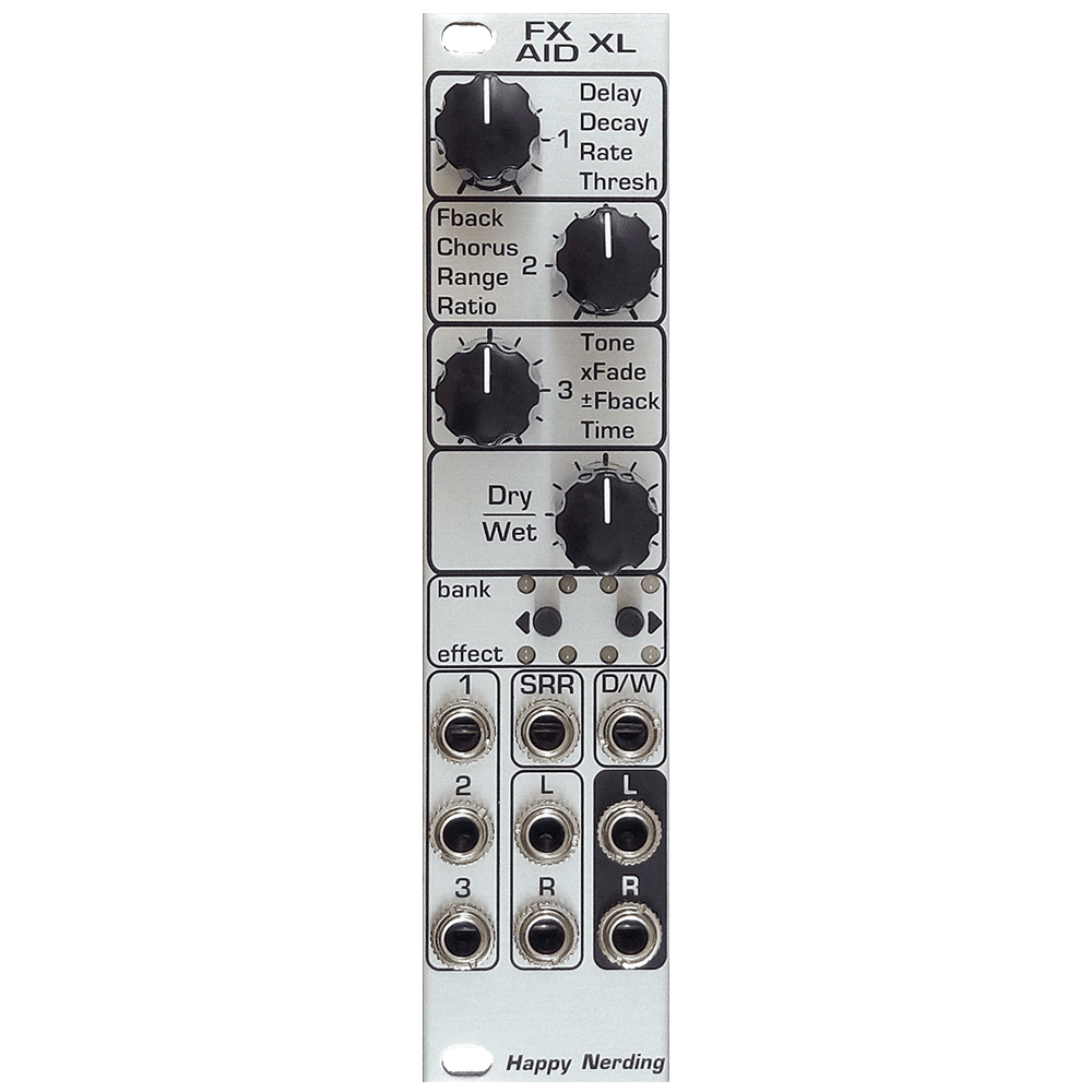 Happy Nerding FX Aid XL Eurorack Stereo Multi-FX Module (Silver ...