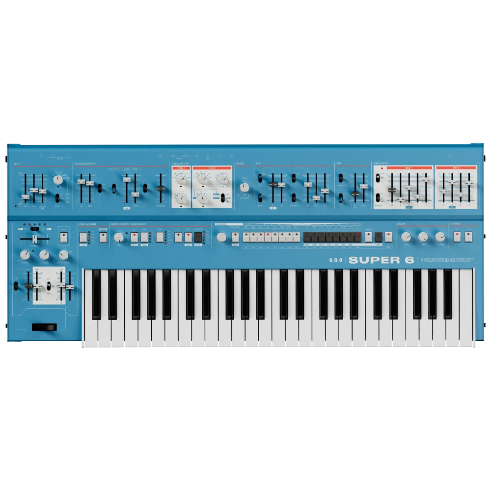 UDO Super 6 Binaural Polyphonic Analog Hybrid Synthesiser (Blue ...