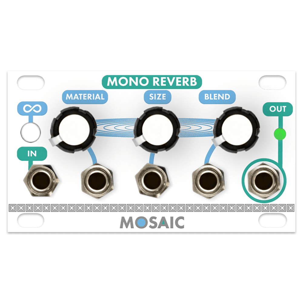 Mosaic Mono Reverb 1U Eurorack Module (White) - Elevator Sound